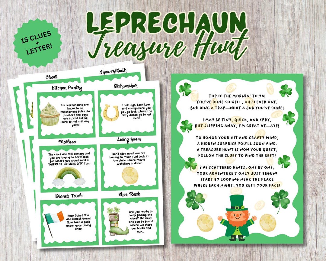 Leprechaun Treasure Hunt | Leprechaun Letter | St Patricks Day Treasure ...