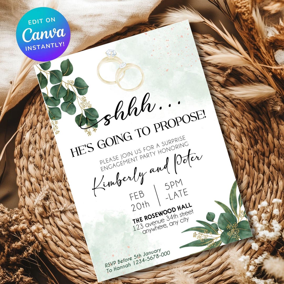 Surprise Engagement Party Invitation, Engagement Party, Engagement ...