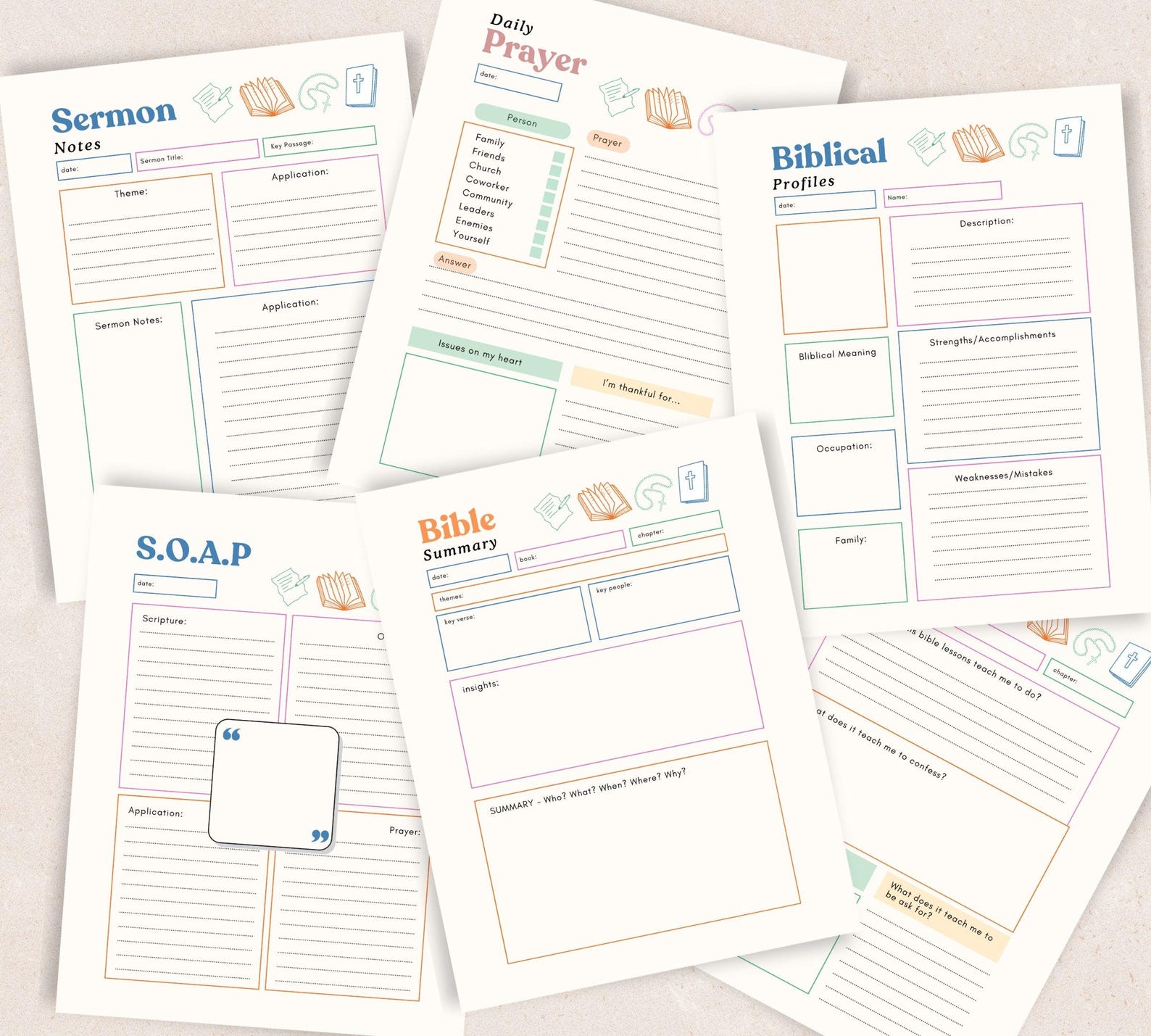 Digital Bible Study | Printable | Digital Bible Template | Notability ...
