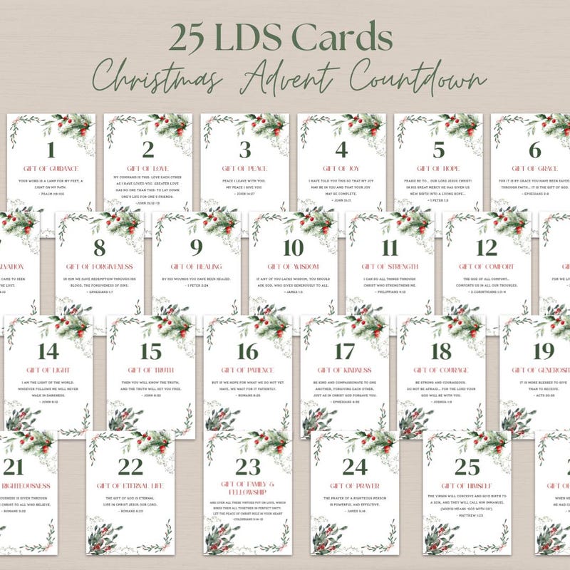 Lds Christmas Advents - Etsy UK