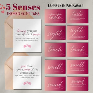 5 Senses Gift Tags, Cards & Ideas - Gift for Boyfriend, Girlfriend ...
