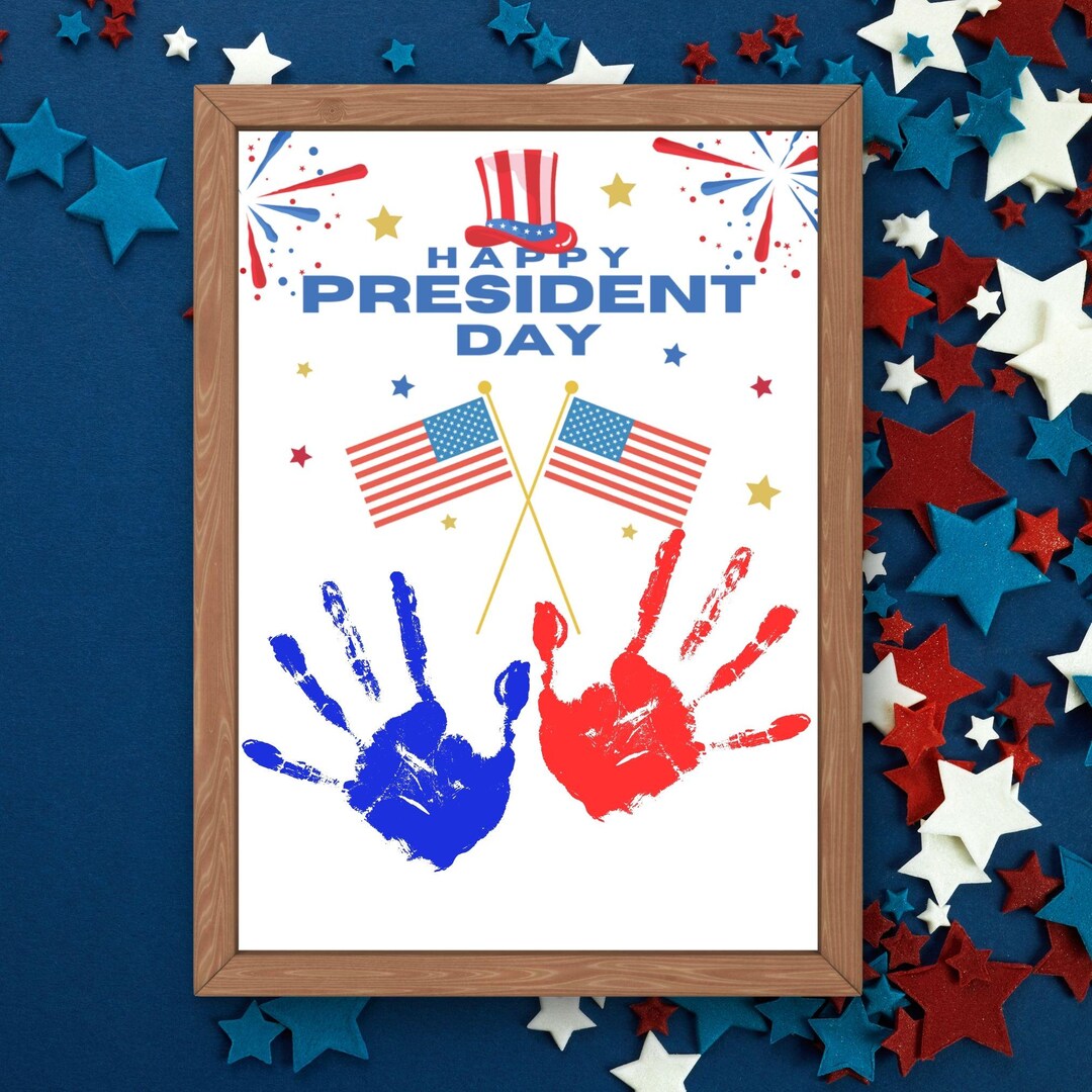 President's Day Handprint Craft, Toddler Preschool Activities, USA ...