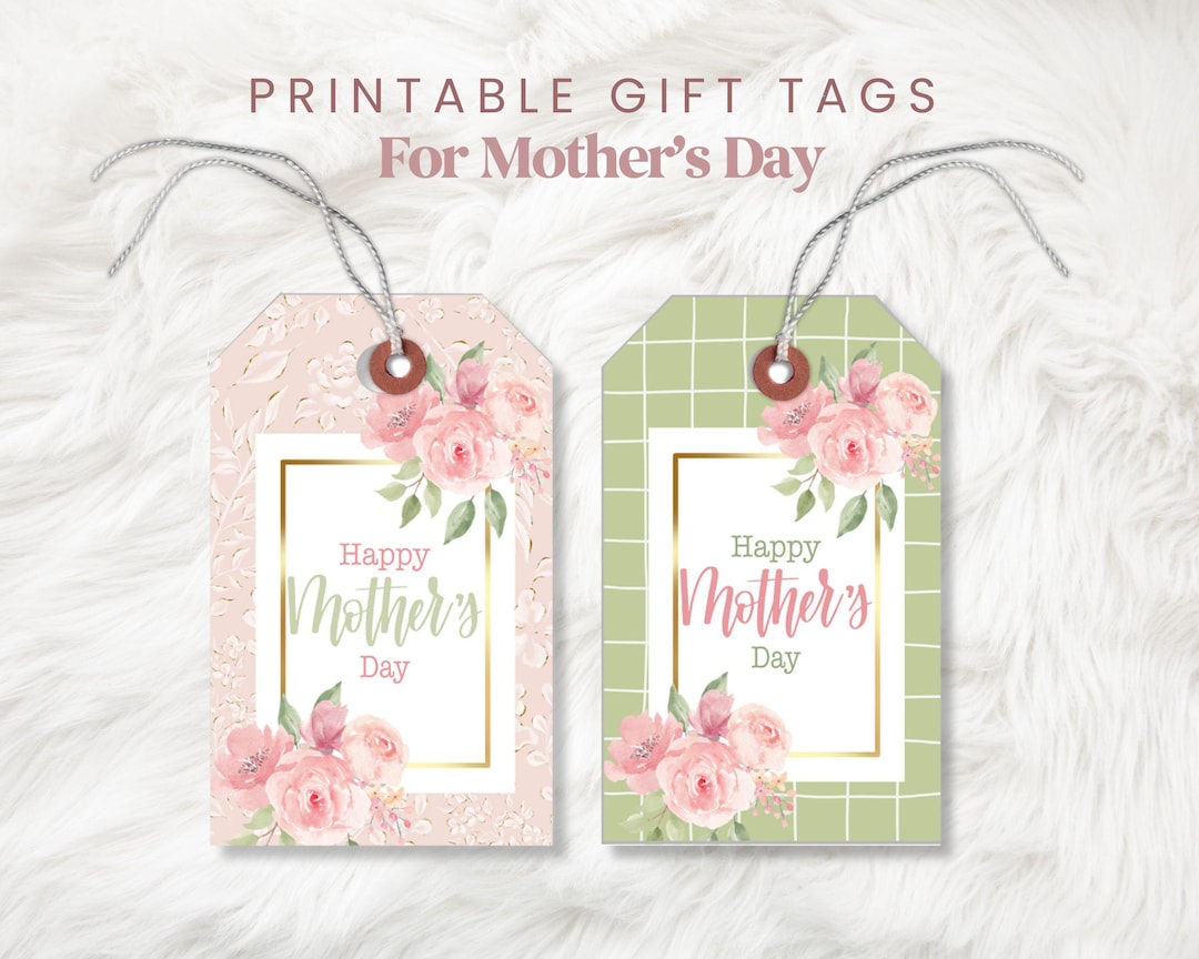 Happy Mother's Day Printable Tag Mothers Day Tag Gift Tag Mother's Day ...