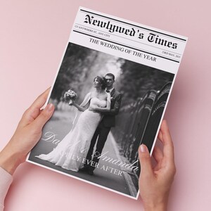 Wedding Newspaper Template With Photo, Marriage, Wedding Program ...
