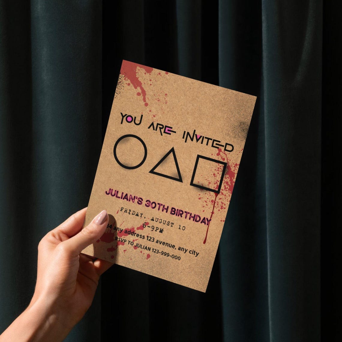 Squid Games Recruit Card Party Invitation, Printable, DIGITAL Download ...