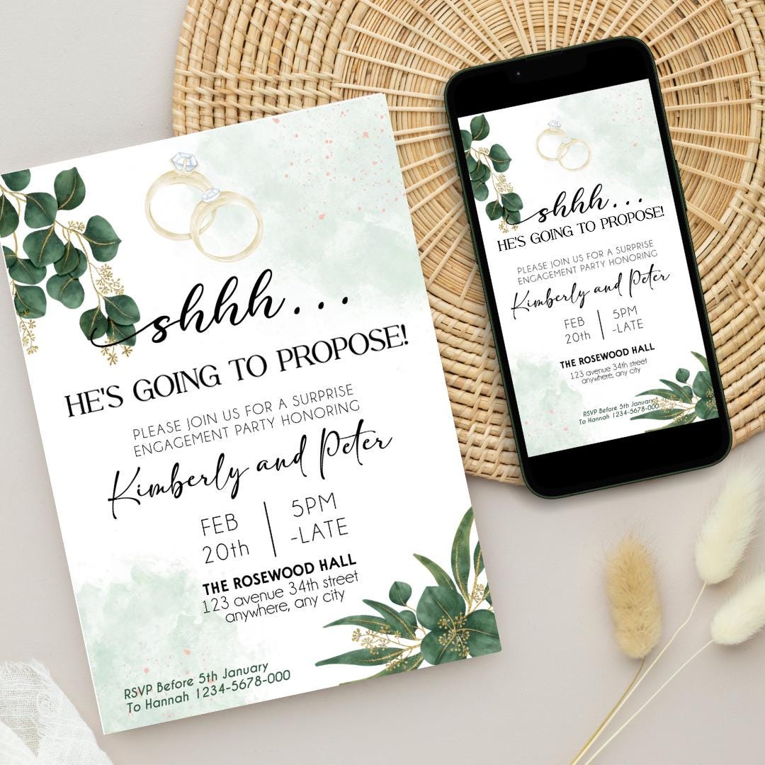 Surprise Engagement Party Invitation, Engagement Party, Engagement ...