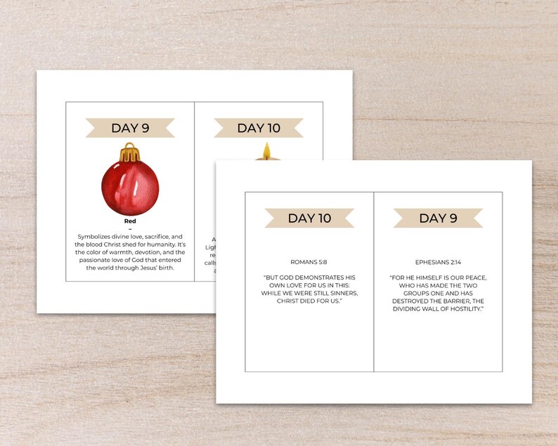 Christmas Symbol Advent Calendar | Printable Scripture Advent Cards ...