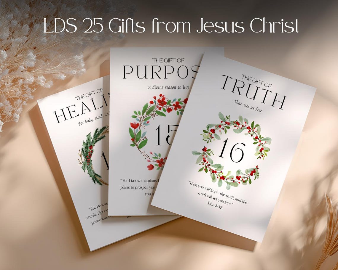 LDS 25 Gifts From Jesus Christ - Lds Christmas Gift - Printable ...