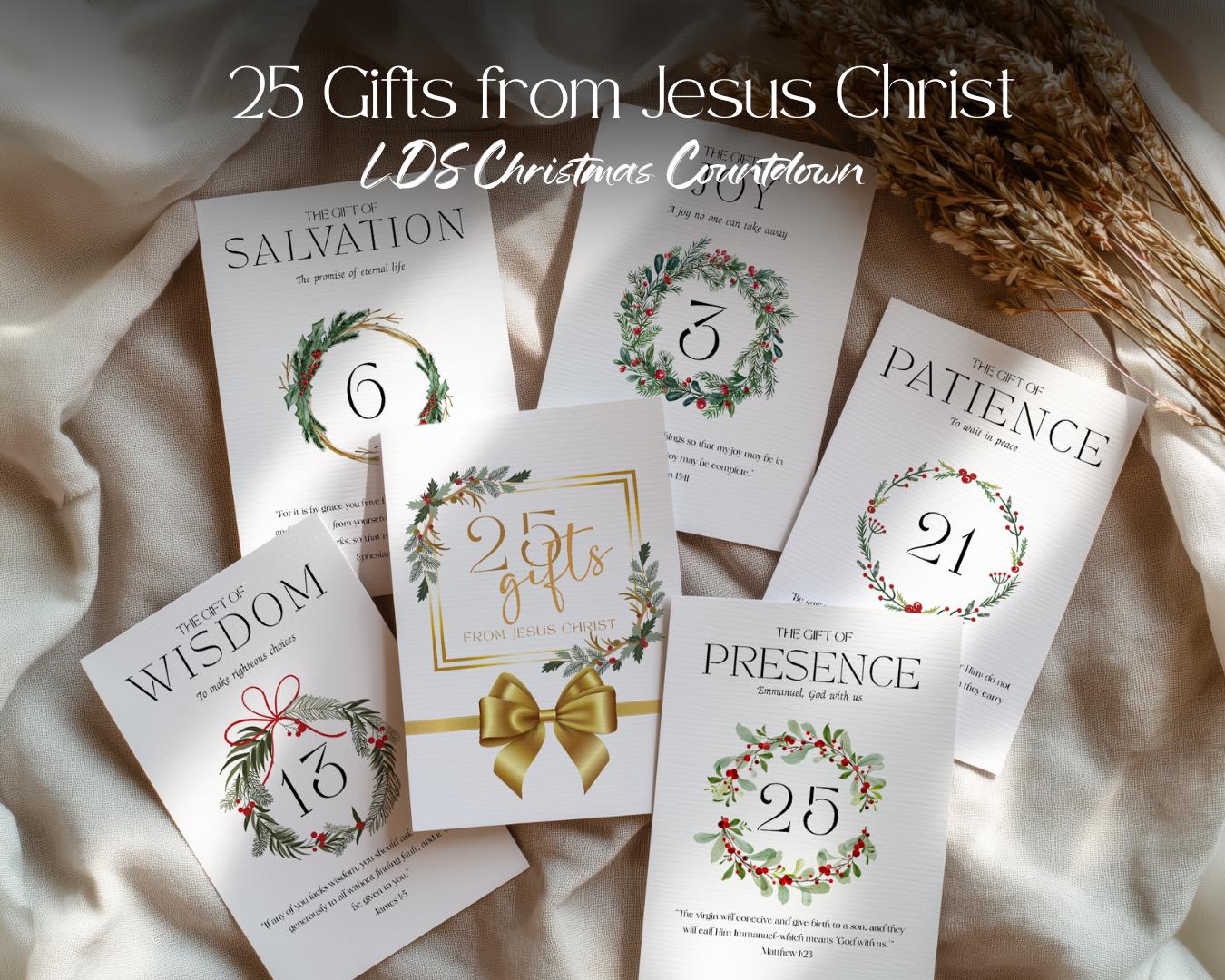 LDS 25 Gifts From Jesus Christ - Lds Christmas Gift - Printable ...