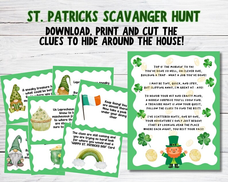 Leprechaun Treasure Hunt | Leprechaun Letter | St Patricks Day Treasure ...