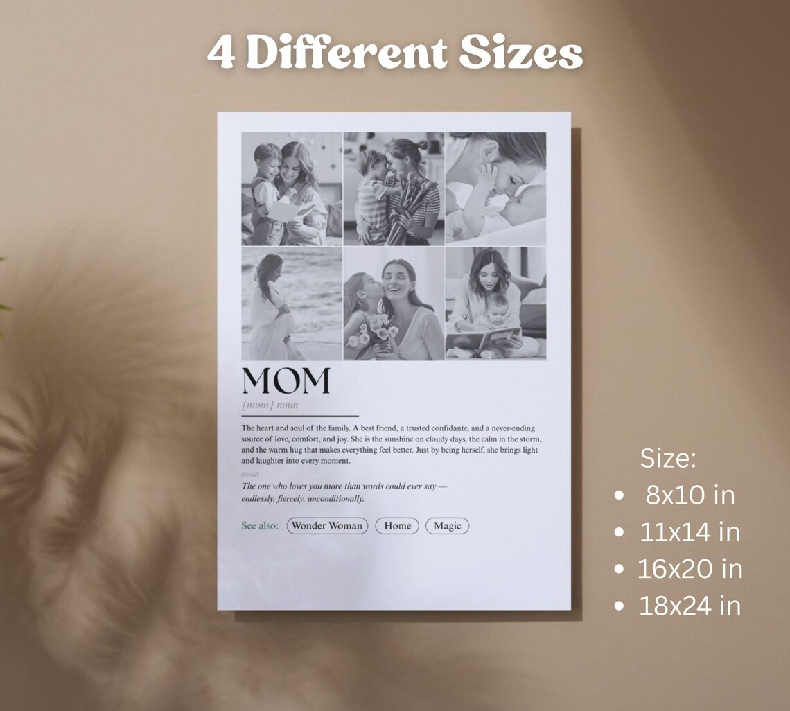 Mom Definition Template: Customizable & Printable Photo Collage ...