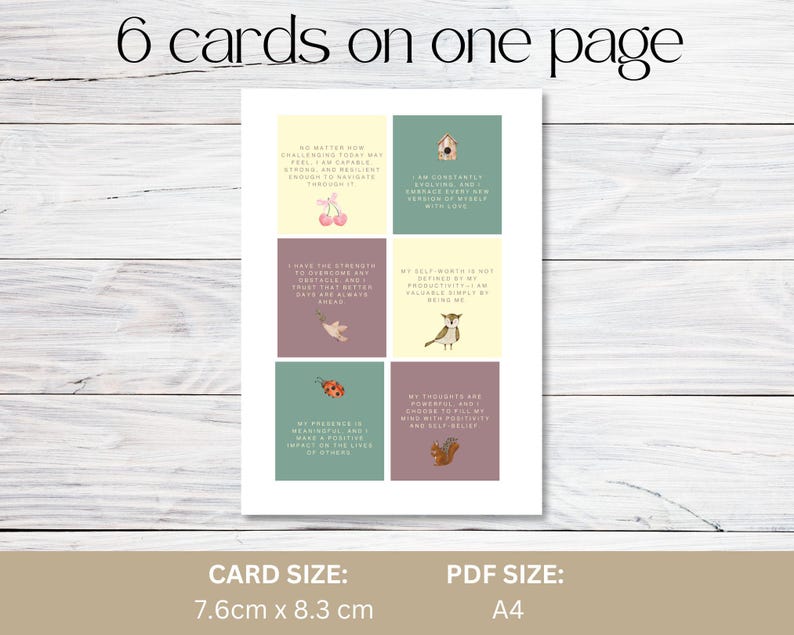 Inspirational Quote Cards, Mindfulness Cards, Inspirational Messages ...