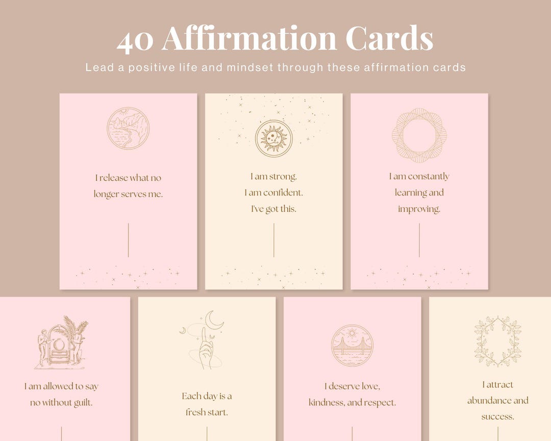 Affirmation Cards, Positive Quote Flash Cards, Affirmations Cards, Self Esteem, Confidence, Self ...