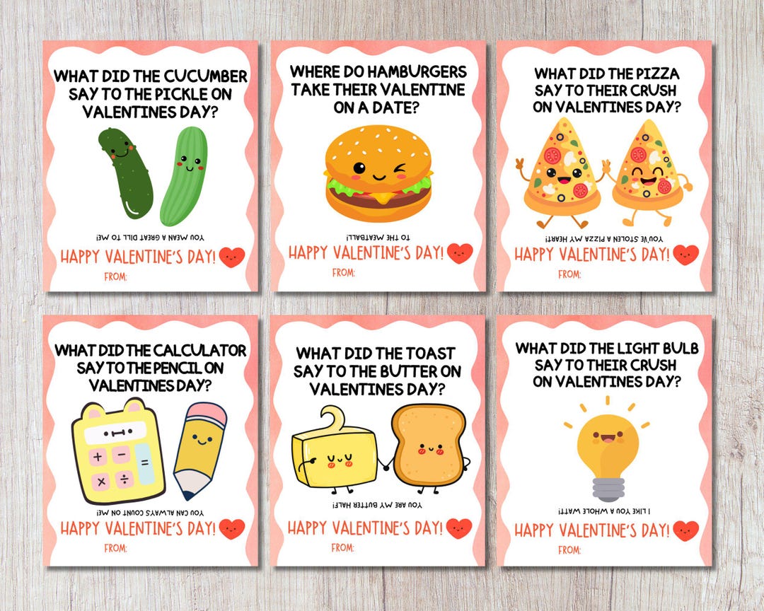 Joke Valentines Day Cards Printable, Kids Valentines Day Jokes Cards ...