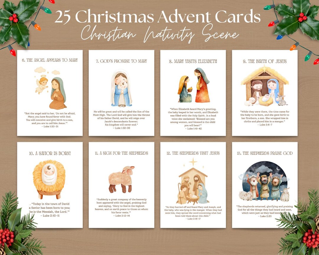 Nativity Story Advent Calendar for Kids | Cute Themed Printable Crafts ...