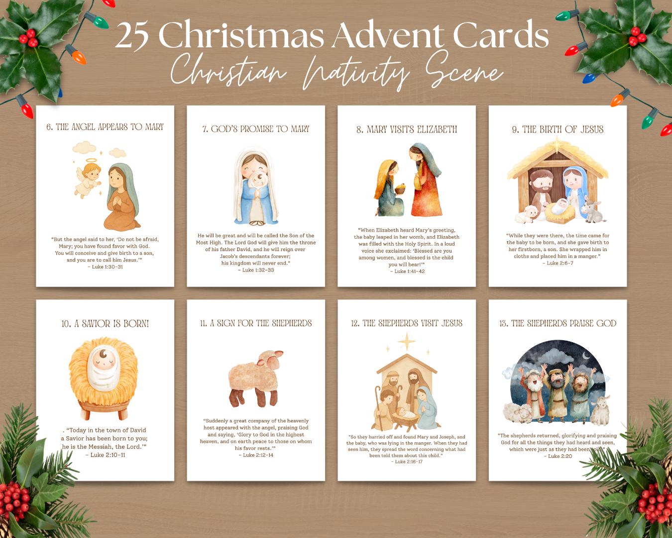 Nativity Story Advent Calendar for Kids | Cute Themed Printable Crafts ...