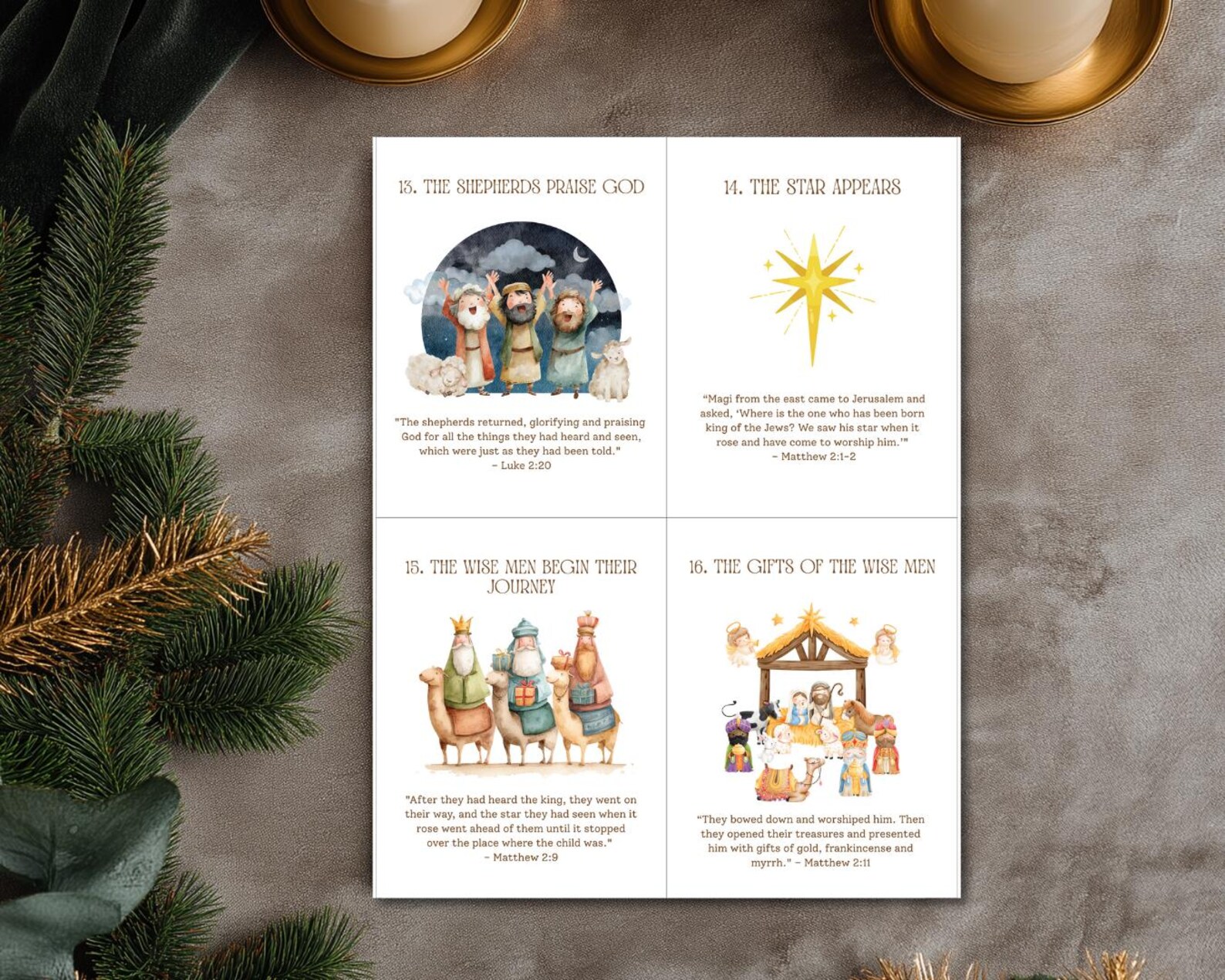 Nativity Story Advent Calendar for Kids | Cute Themed Printable Crafts ...
