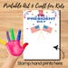 President's Day Handprint Art, USA Presidents Day Craft, Printable ...