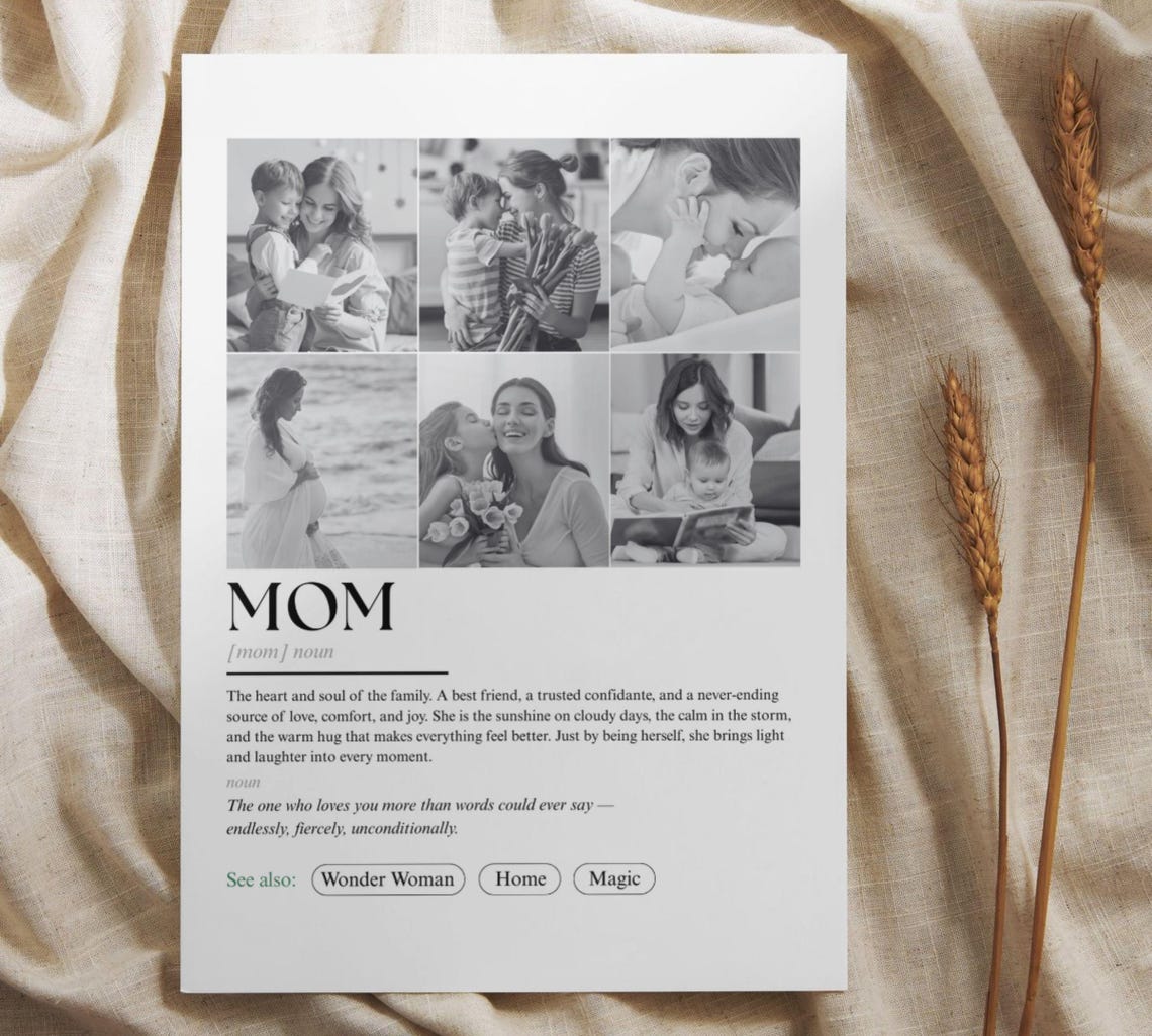 Mom Definition Template: Customizable & Printable Photo Collage ...