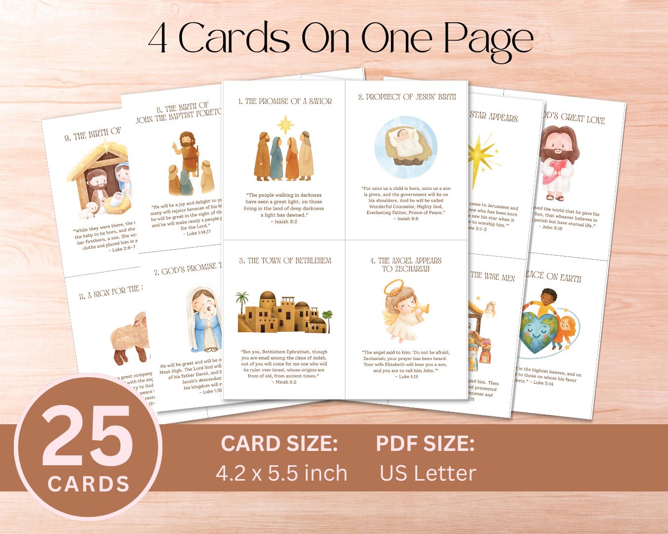 Nativity Story Advent Calendar for Kids | Cute Themed Printable Crafts ...