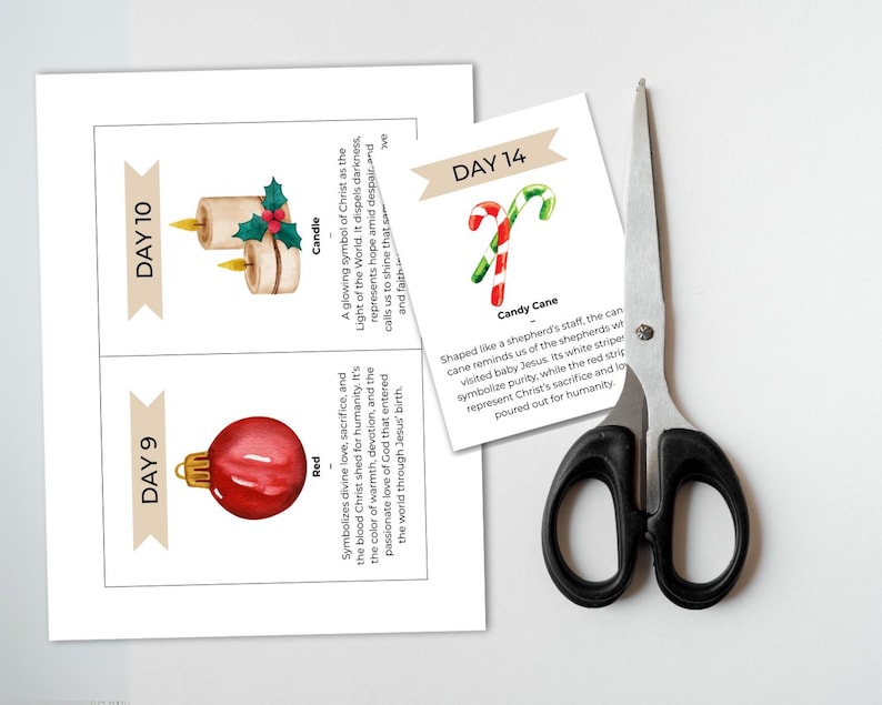 Christmas Symbol Advent Calendar | Printable Scripture Advent Cards ...