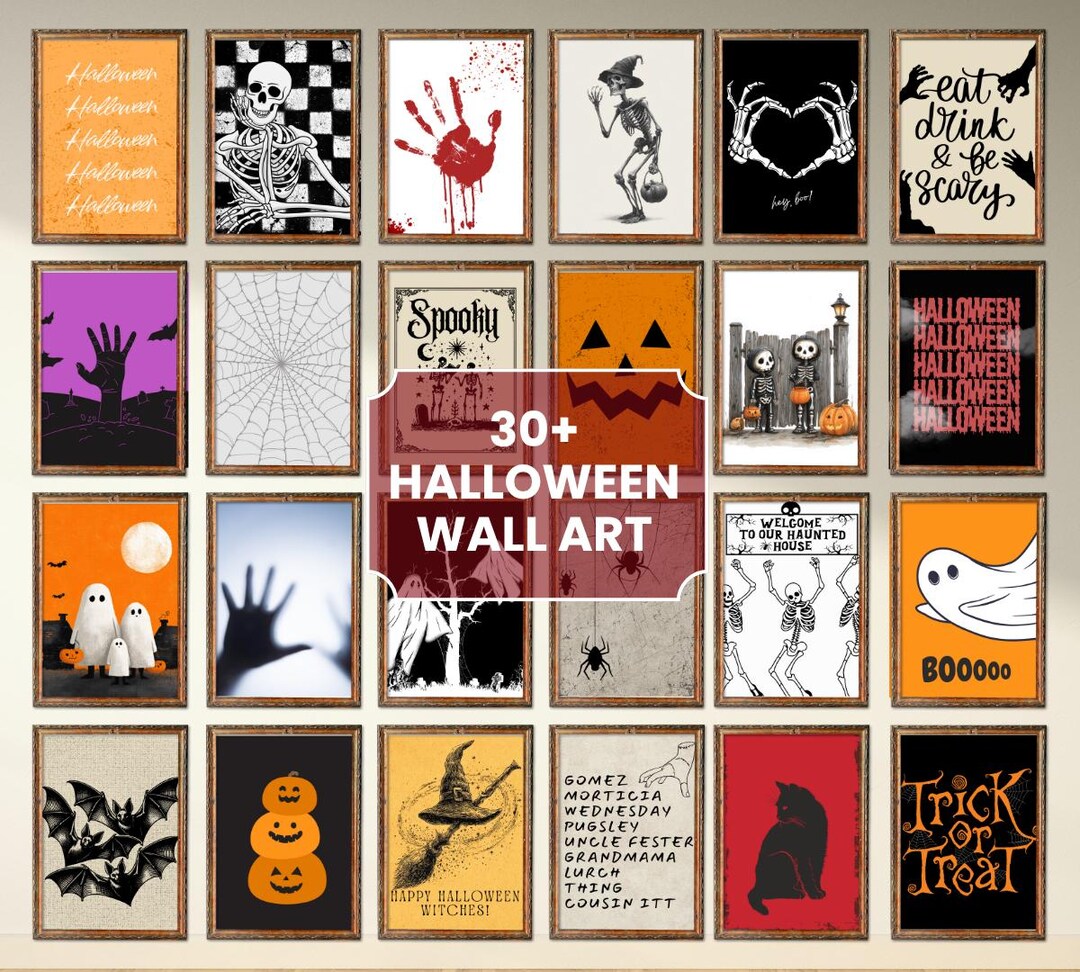 Halloween Printable Wall Art | Spooky Wall Art | Digital Print ...