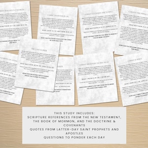 LDS Holy Week Study Cards | Printable Easter Story | LDS Easter Advent ...