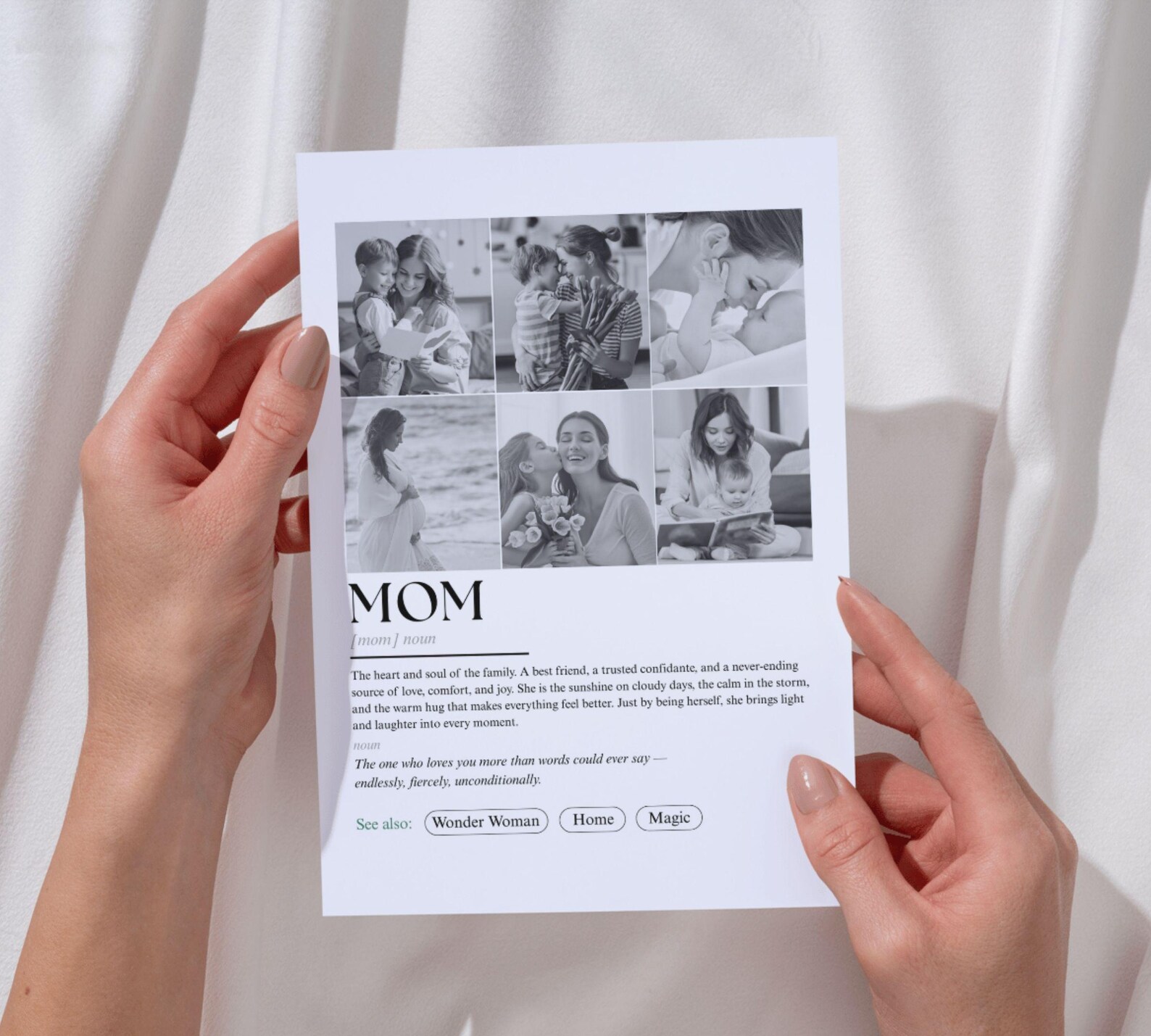 Mom Definition Template: Customizable & Printable Photo Collage ...