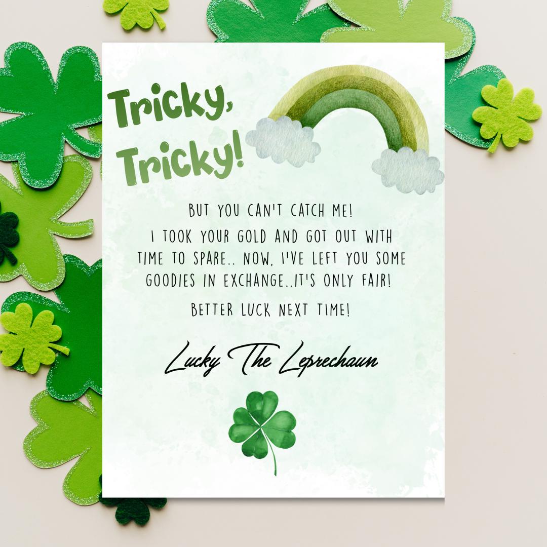 Leprechaun Letter for Kids Printable, Leprechaun Trap, Saint Patrick's ...