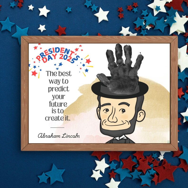 President's Day Handprint Art Printable, President's Day Activities for ...