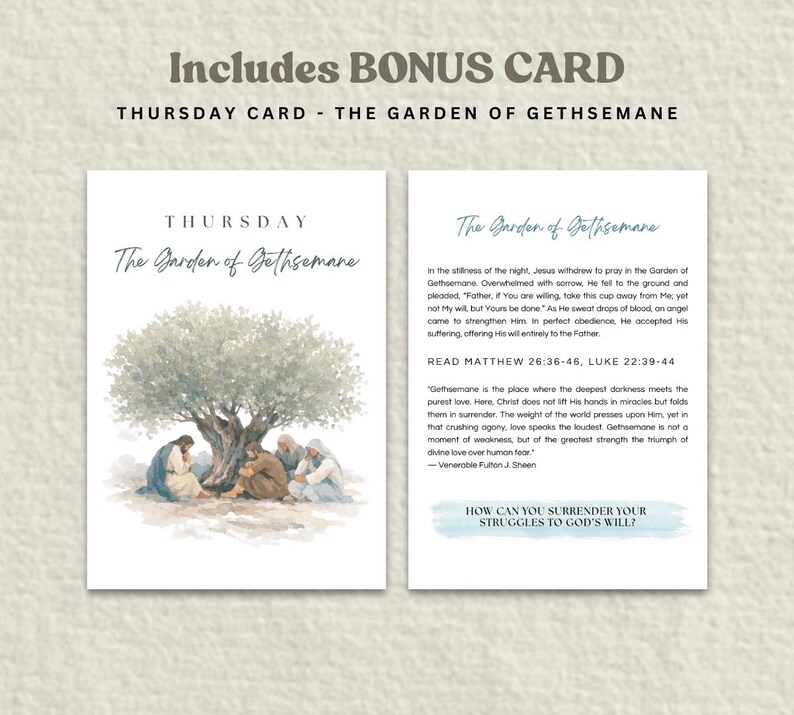 LDS Holy Week Devotional Cards | Easter Scripture & Reflection Cards ...