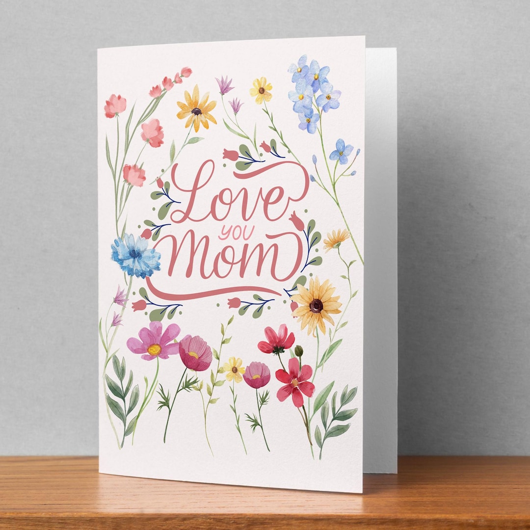 Printable Mother’s Day Card Template, Happy Mother’s Day, Floral ...
