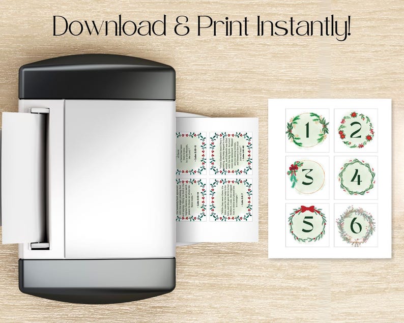 Printable Advent Scripture Cards, Bible Verse Card, Christmas Countdown ...