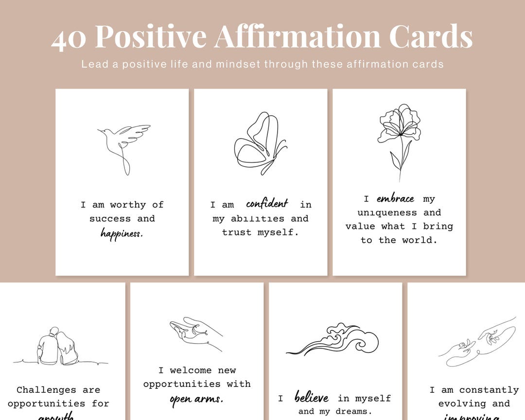 Affirmation Cards Printable | Vision Board Manifestation | Positive ...