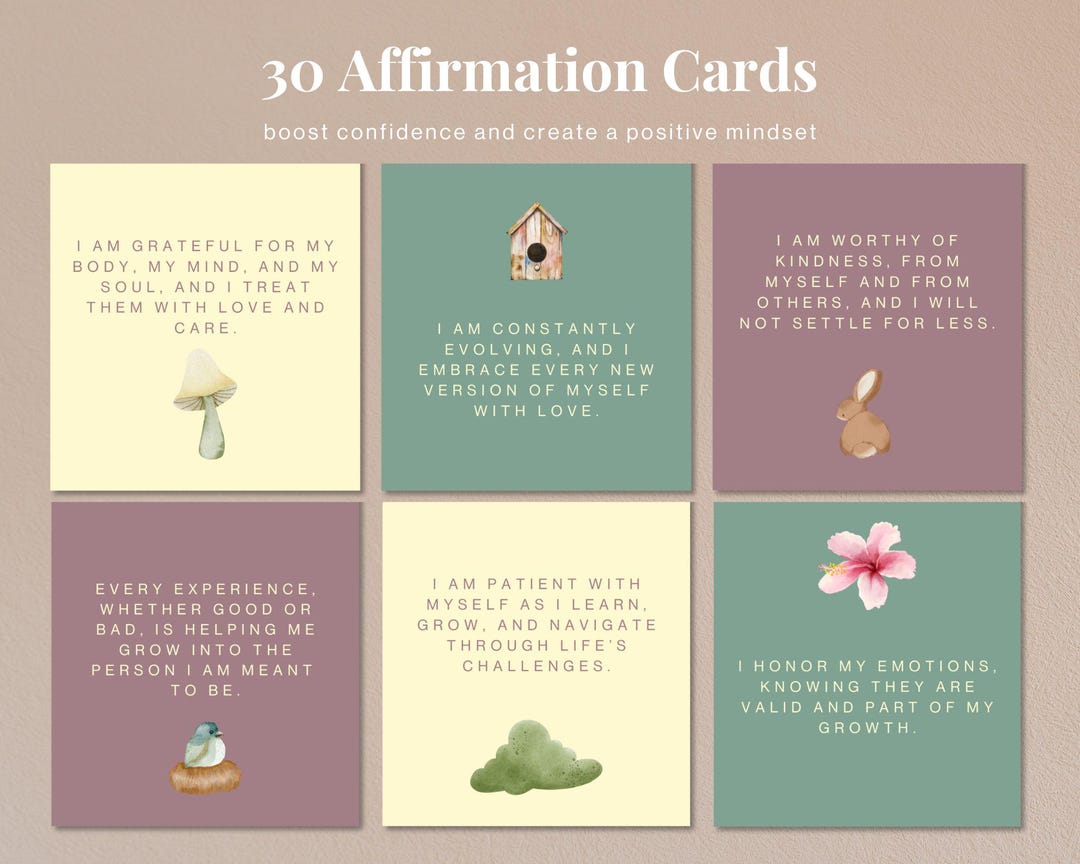 Inspirational Quote Cards, Mindfulness Cards, Inspirational Messages ...