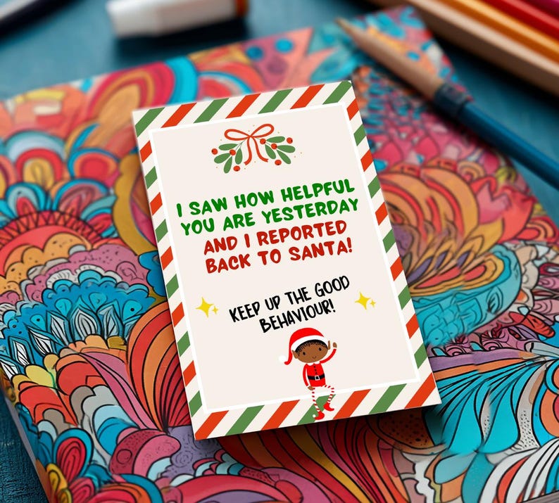 Elf Notes Printable, Quick Ideas Elf Stationery, 2x3 Small Size Note ...