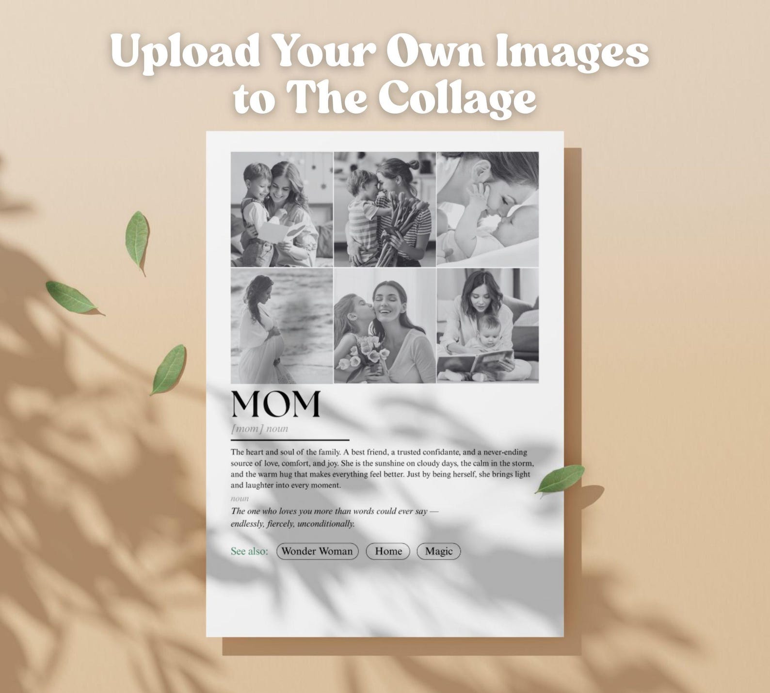 Mom Definition Template: Customizable & Printable Photo Collage ...