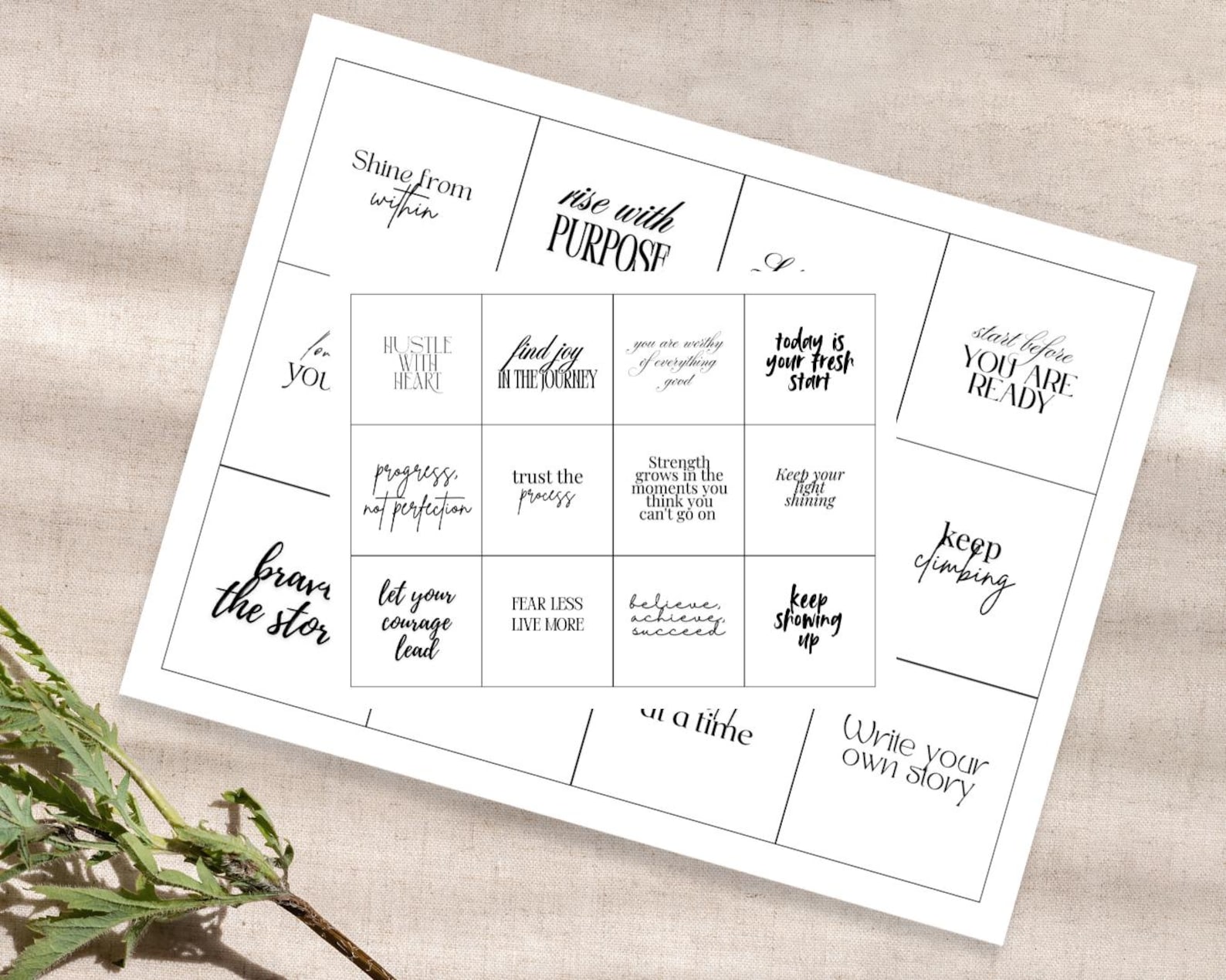 Printable Inspirational Quote Cards: Motivational Desk Decor, Positive ...