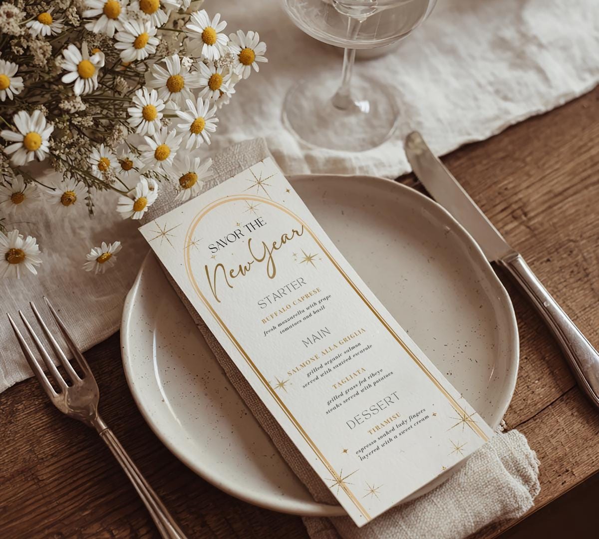 Eve | Editable Printable New Years Eve Menu, New Years Menu Template ...