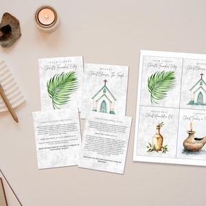 LDS Holy Week Study Cards | Printable Easter Story | LDS Easter Advent ...