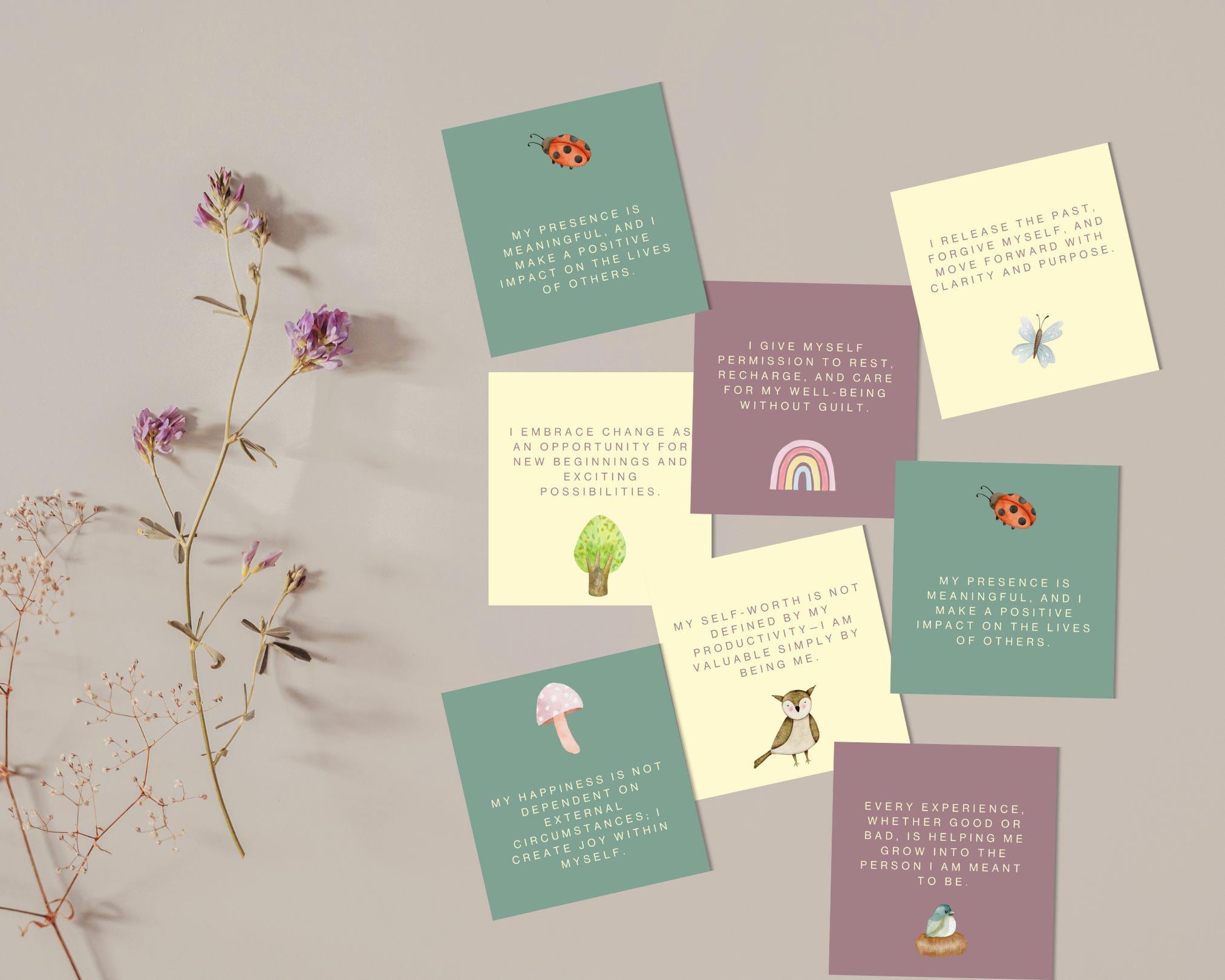 Inspirational Quote Cards, Mindfulness Cards, Inspirational Messages ...