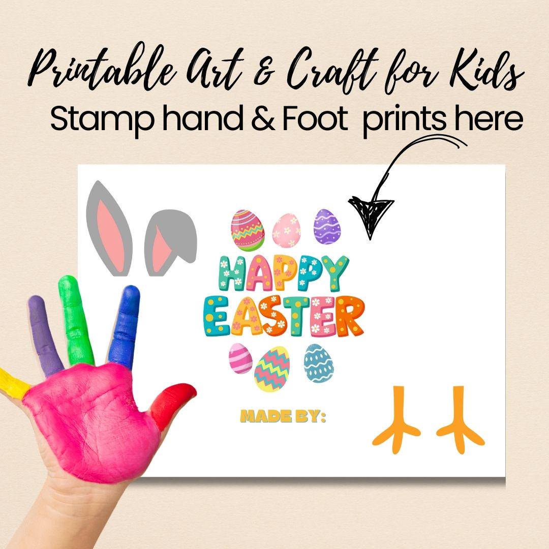 Bunny Chick / Footprint Handprint Hand Foot Art Craft / Hoppy Happy ...