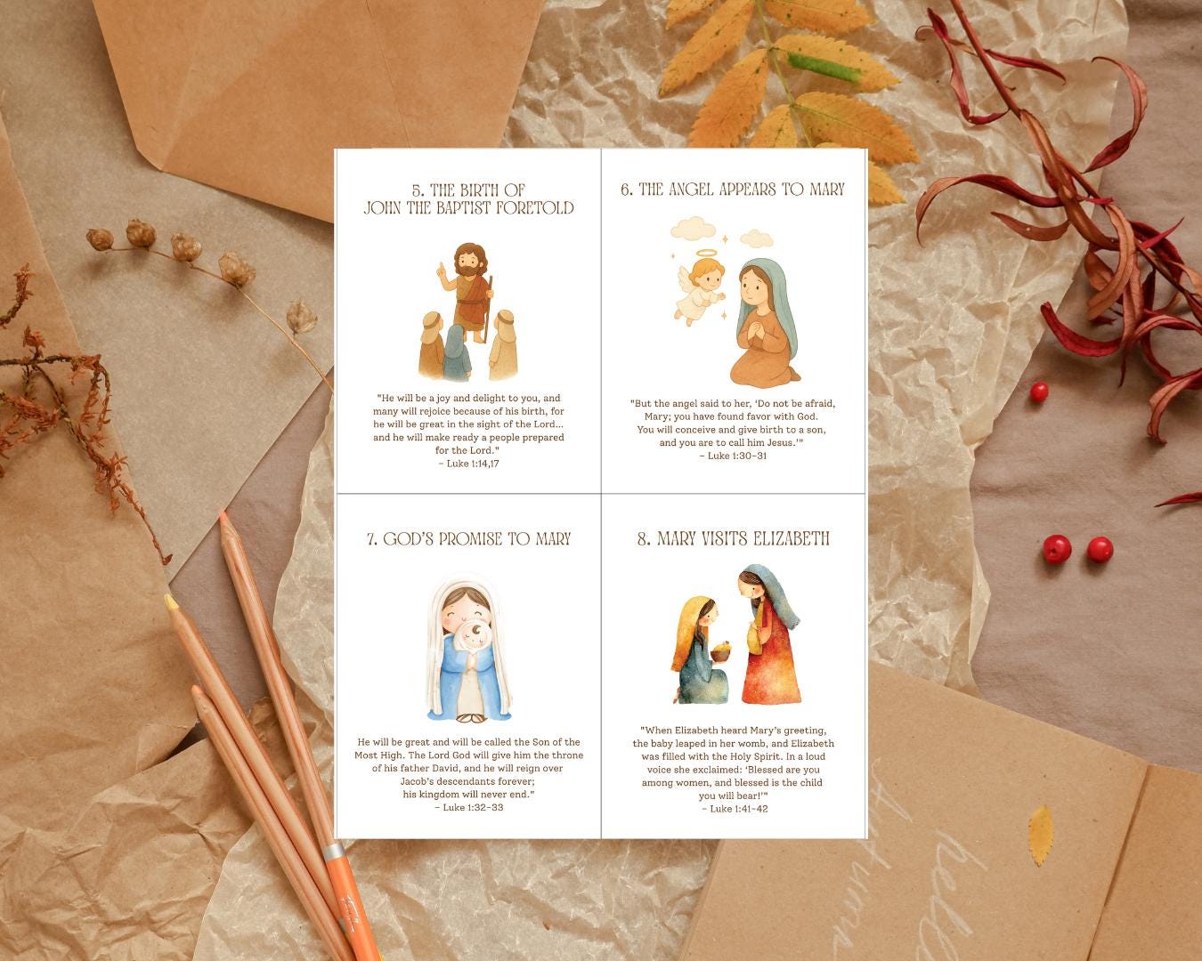 Nativity Story Advent Calendar for Kids | Cute Themed Printable Crafts ...