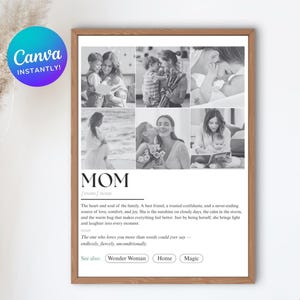 Mom Definition Template: Customizable & Printable Photo Collage ...