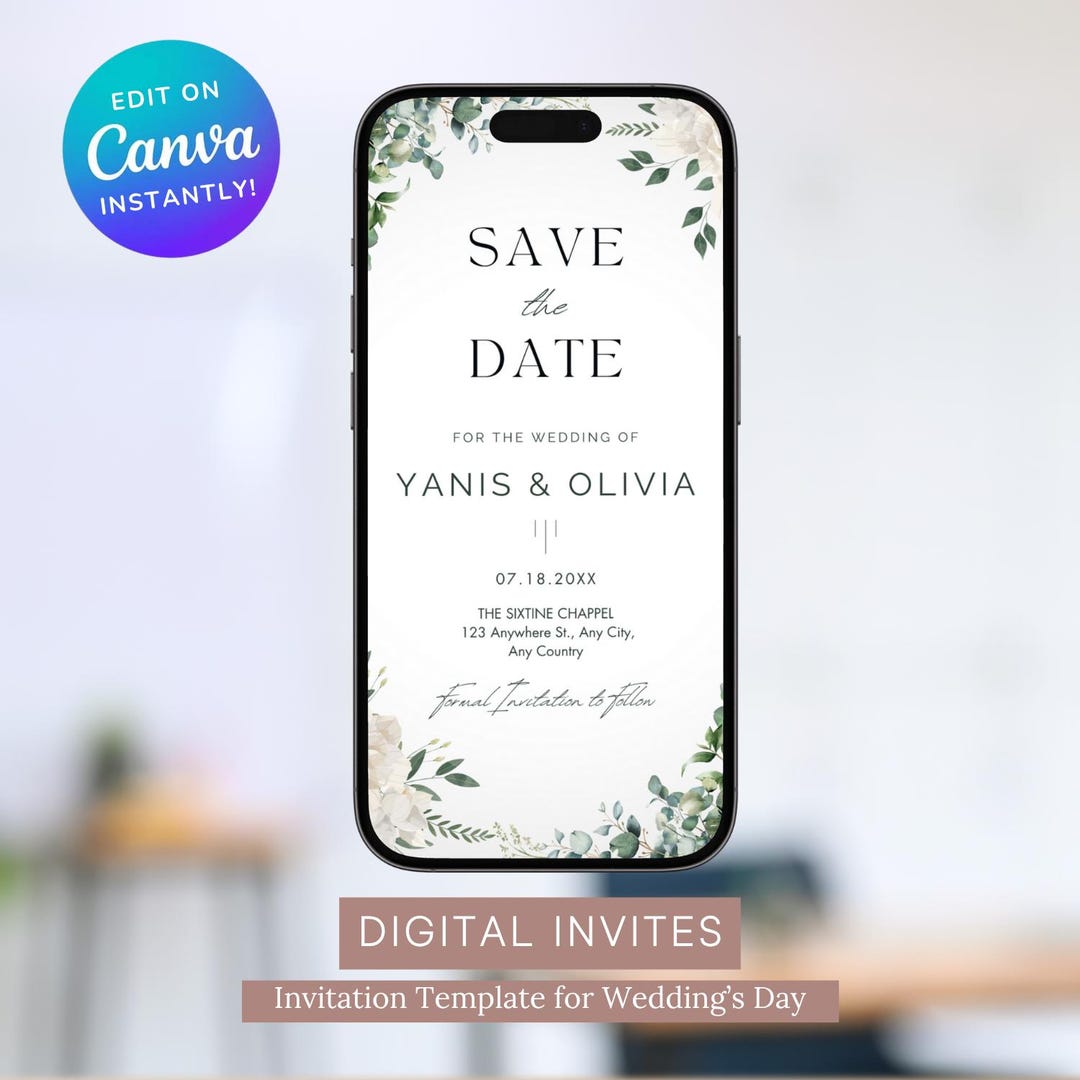 Save the Date Evite, Save Date Digital Invitation, Save the Date ...