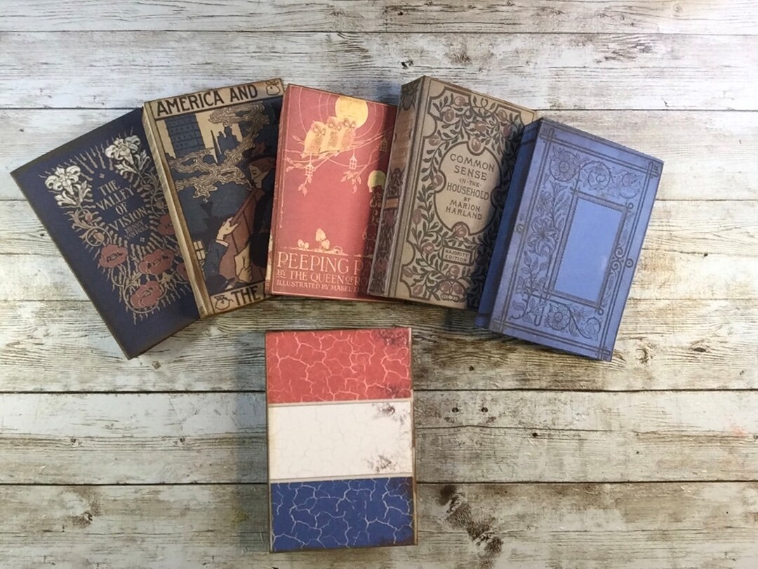 5 Little Junk Journal Books Library Patriotic Edition 3 Plus a Bonus ...