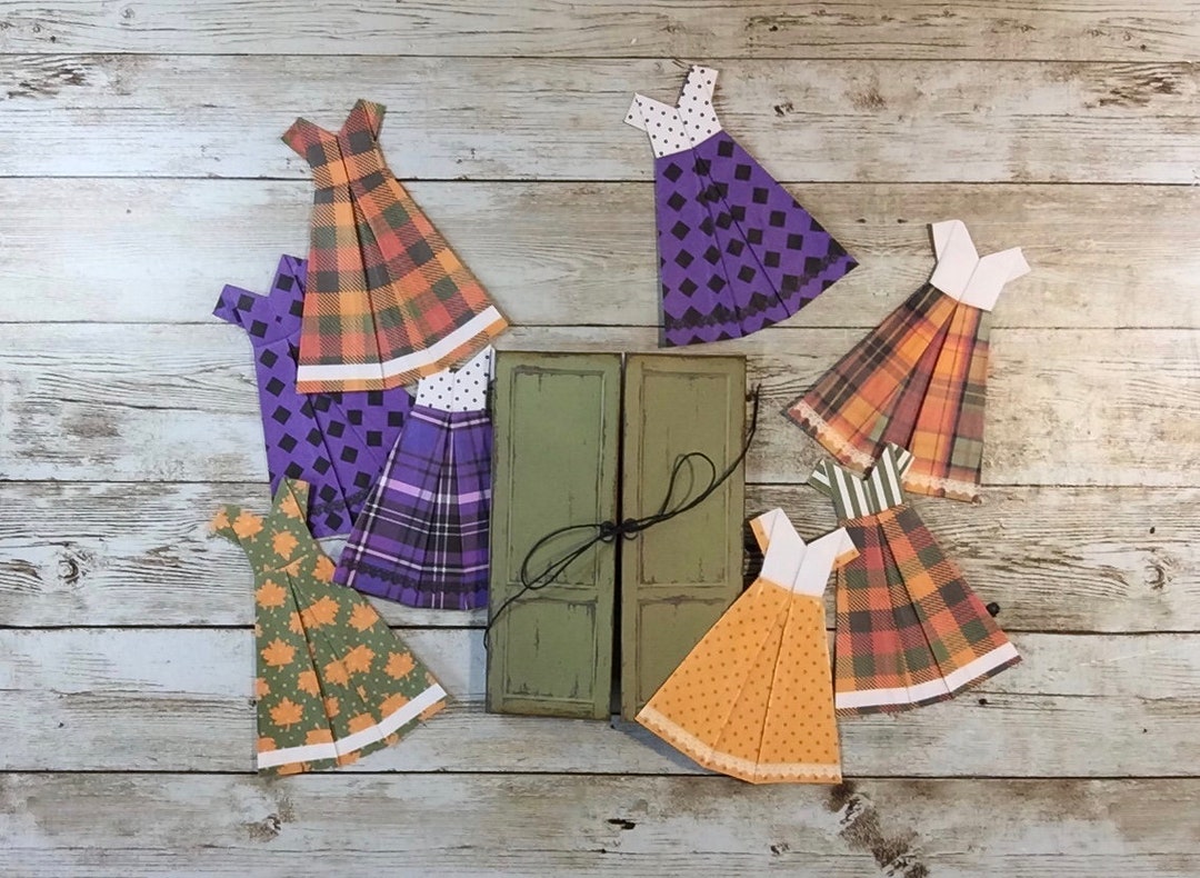 Little Origami Dress Autumn Junk Journal Ephemera Digital Kit - Perfect ...