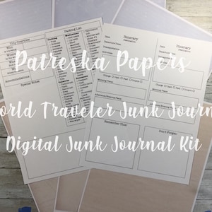 World Traveler Blue Suitcase Junk Journal/notebook Digital Kit - Etsy