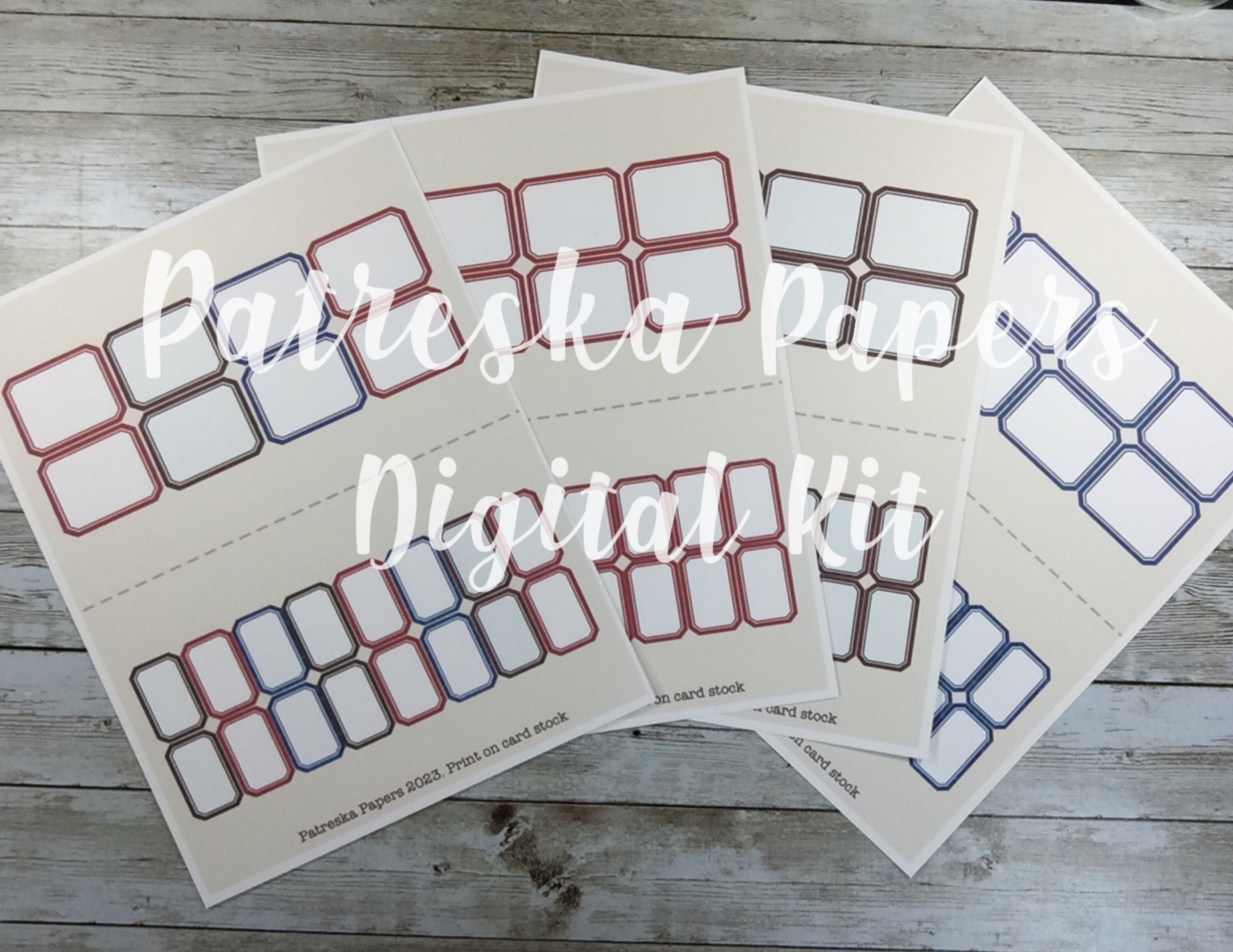 Junk Journal Labels With Hidden Paper Clip Digital Kit - Etsy