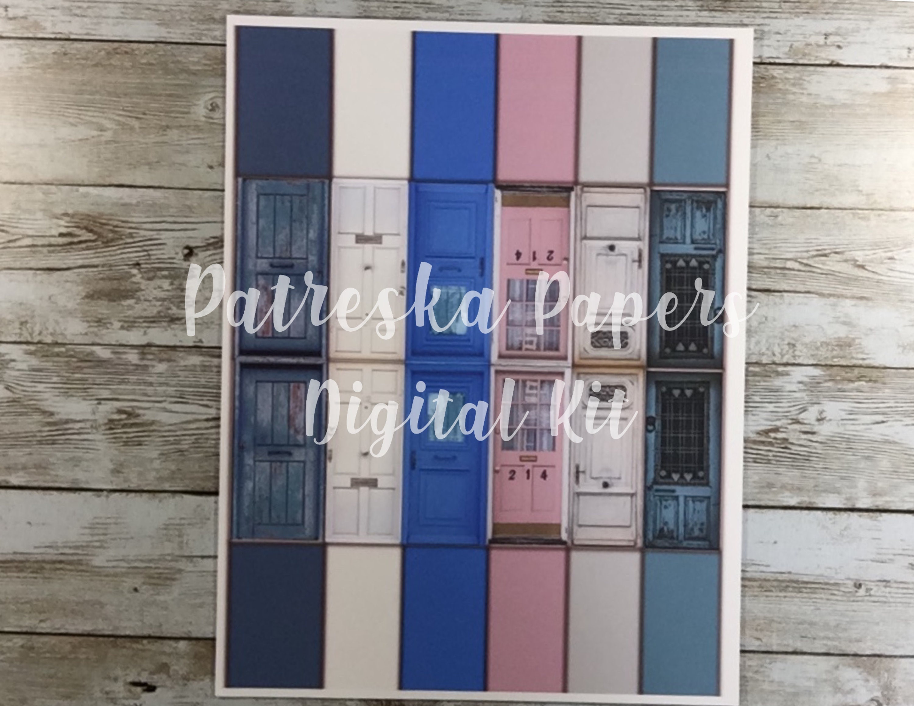Multi-colored Doors Hidden Paper Clip Cover for Junk Journals Ephemera ...